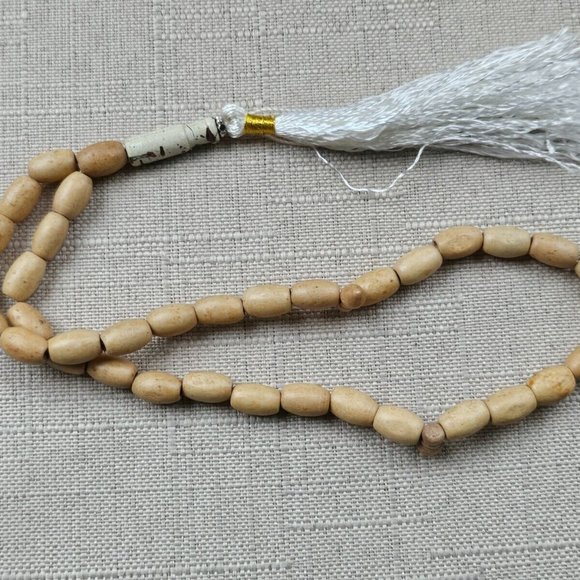 Other | Prayer Beads Tan Real Wood Beads Handmade Tasbeeh Religious ...